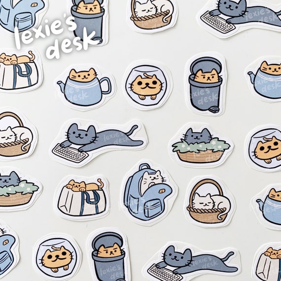 Cozy Cat Sticker Pack Vol. 1 Cute Stickers for Your Bujo - Etsy