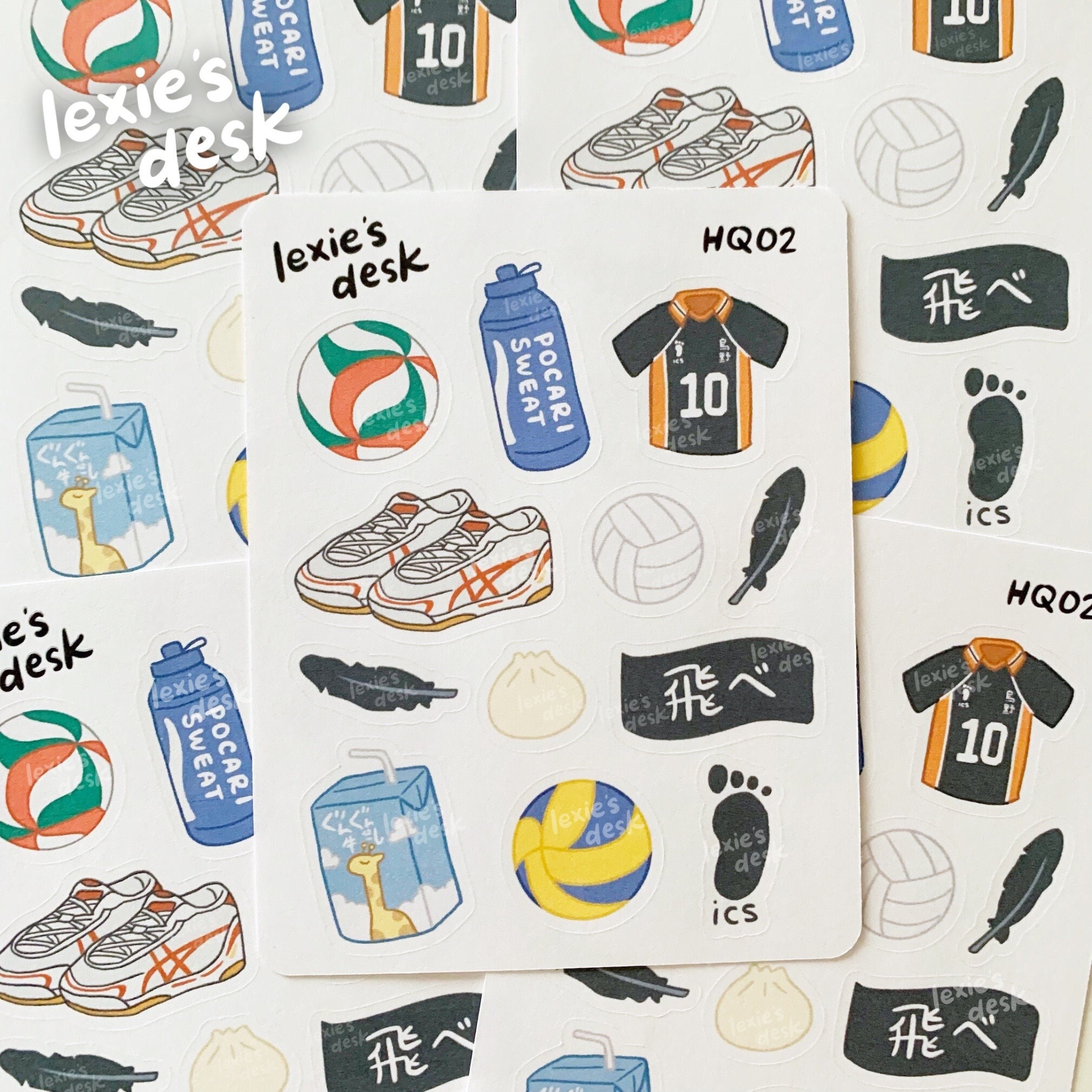 HQ Karasu Volleyball Sticker Sheet Anime Inspired - Etsy