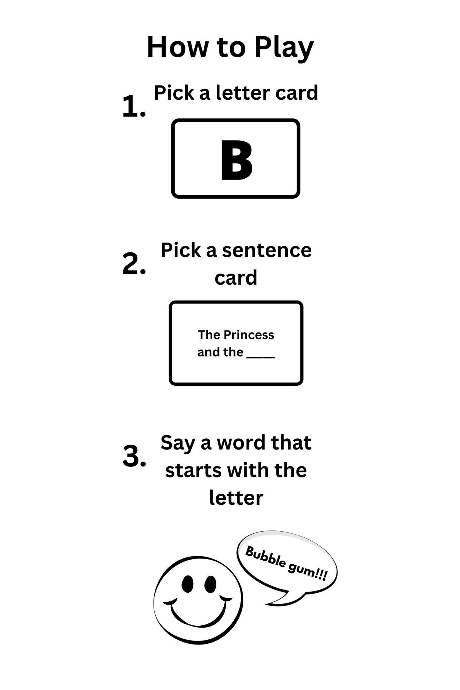 Preschool Alphabet Game Printable | Language & Literacy Game – Blank ...