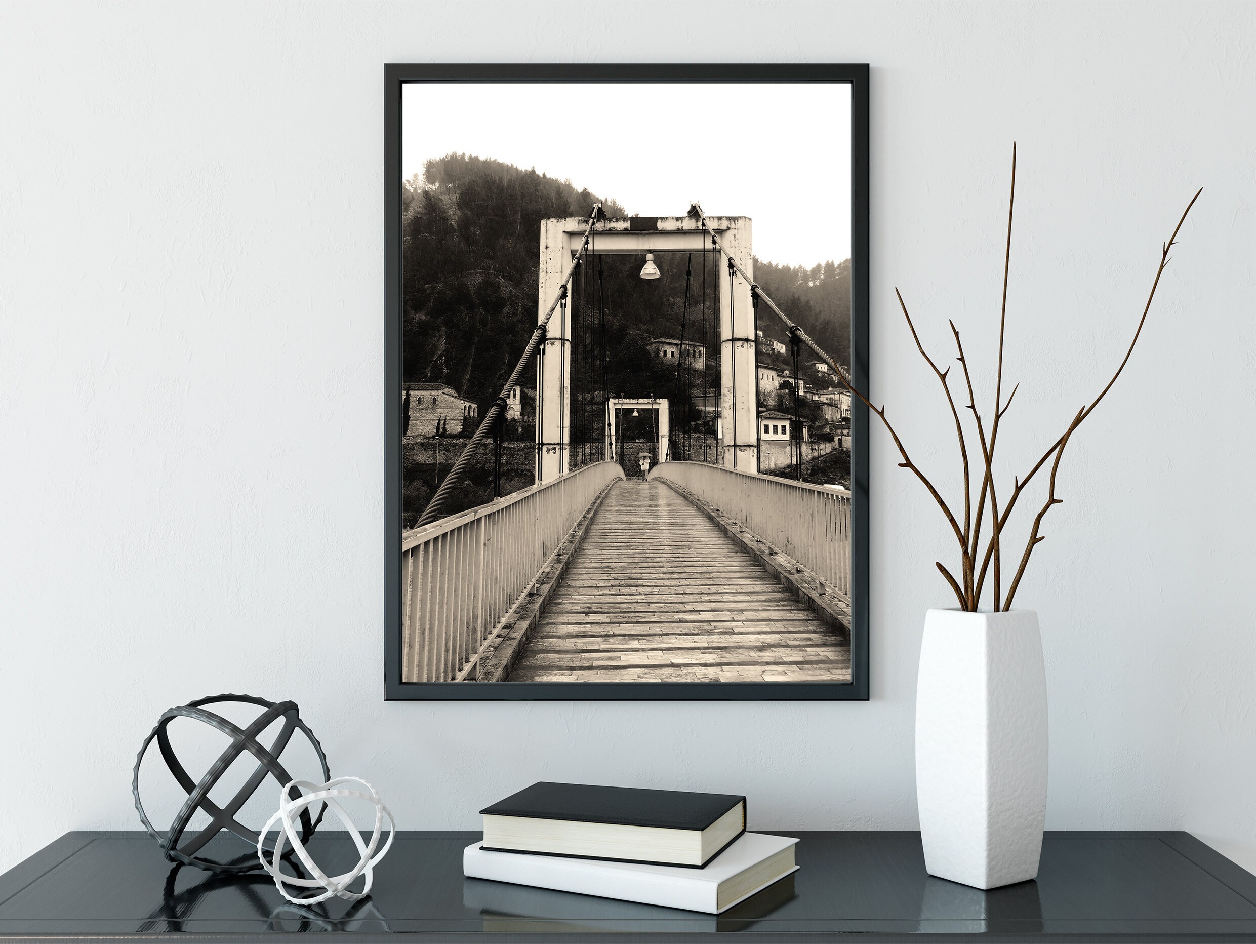 Retro bridge wall decor printable photos instant download | Etsy