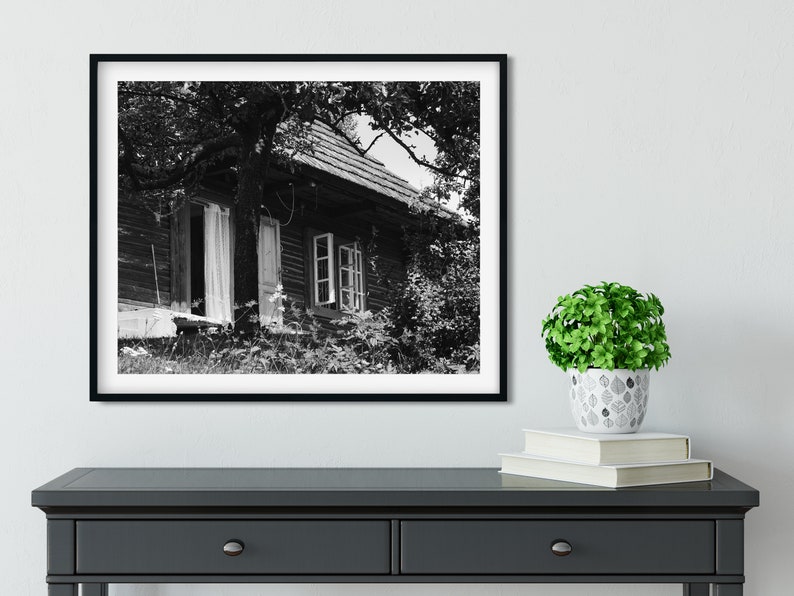 Cottage Printable Art - Rustic Landscape Wall Decor - Slovakia Travel ...