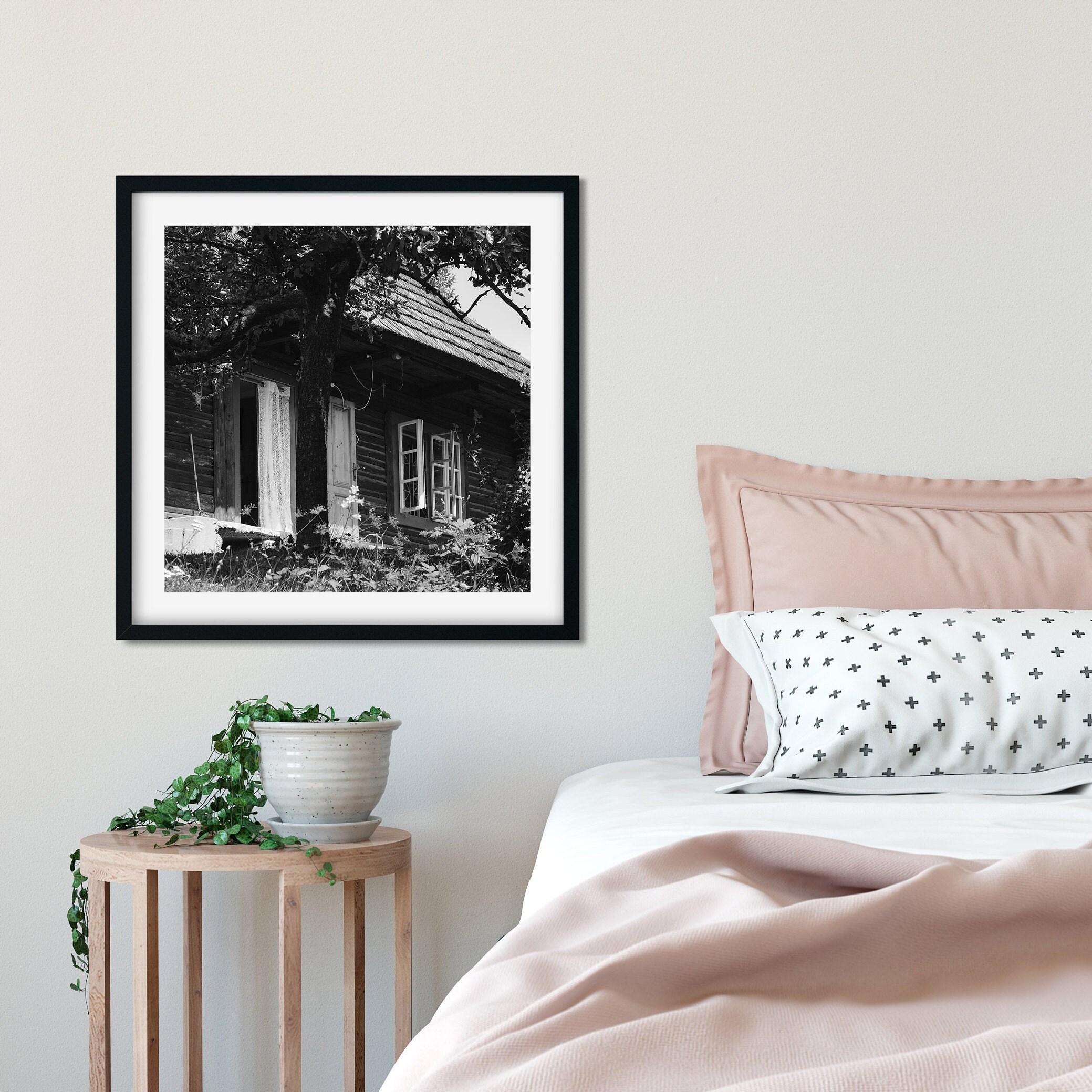 Cottage Printable Art Rustic Landscape Wall Decor Slovakia Travel ...