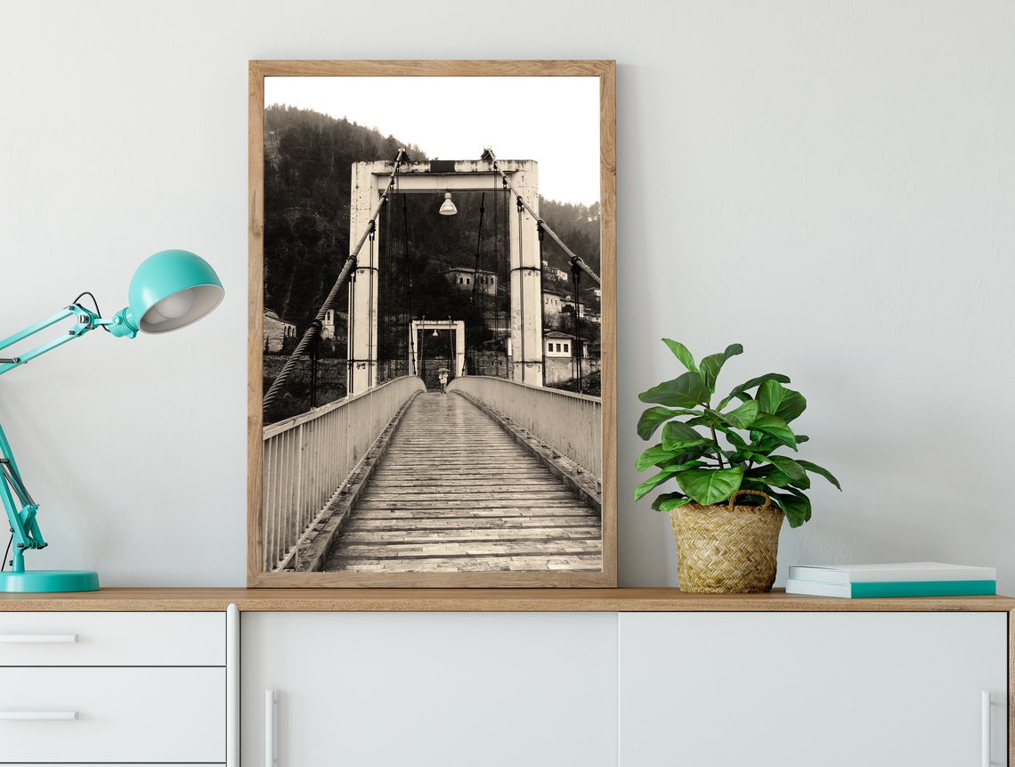 Retro Bridge Wall Decor Printable Photos Instant Download - Etsy