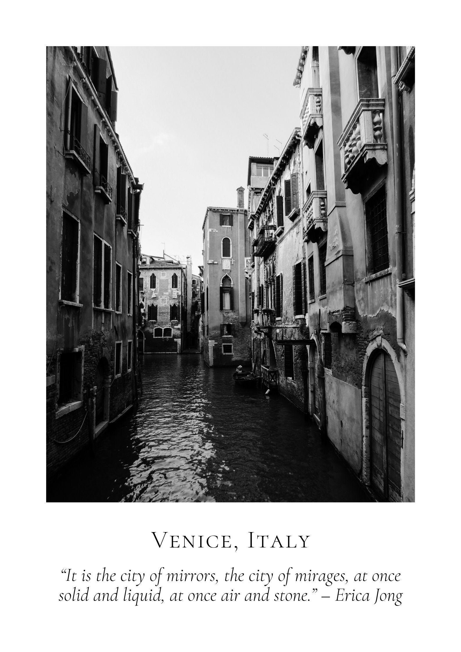 Venice Italy Printable Quote Wall Art - Travel Photography Poster ...