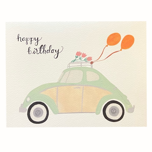 Vw Birthday Card - Etsy