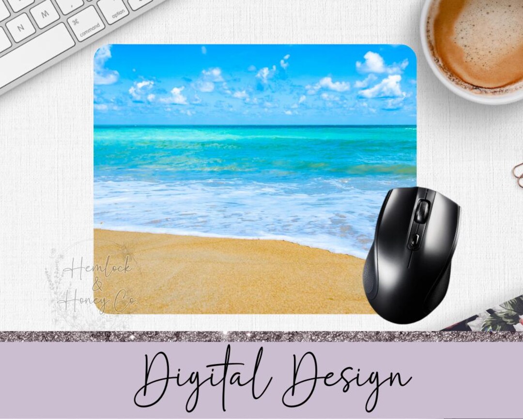 Beach Mouse Pad Digital Design, Mouse Pad, Sublimation Design, PNG ...