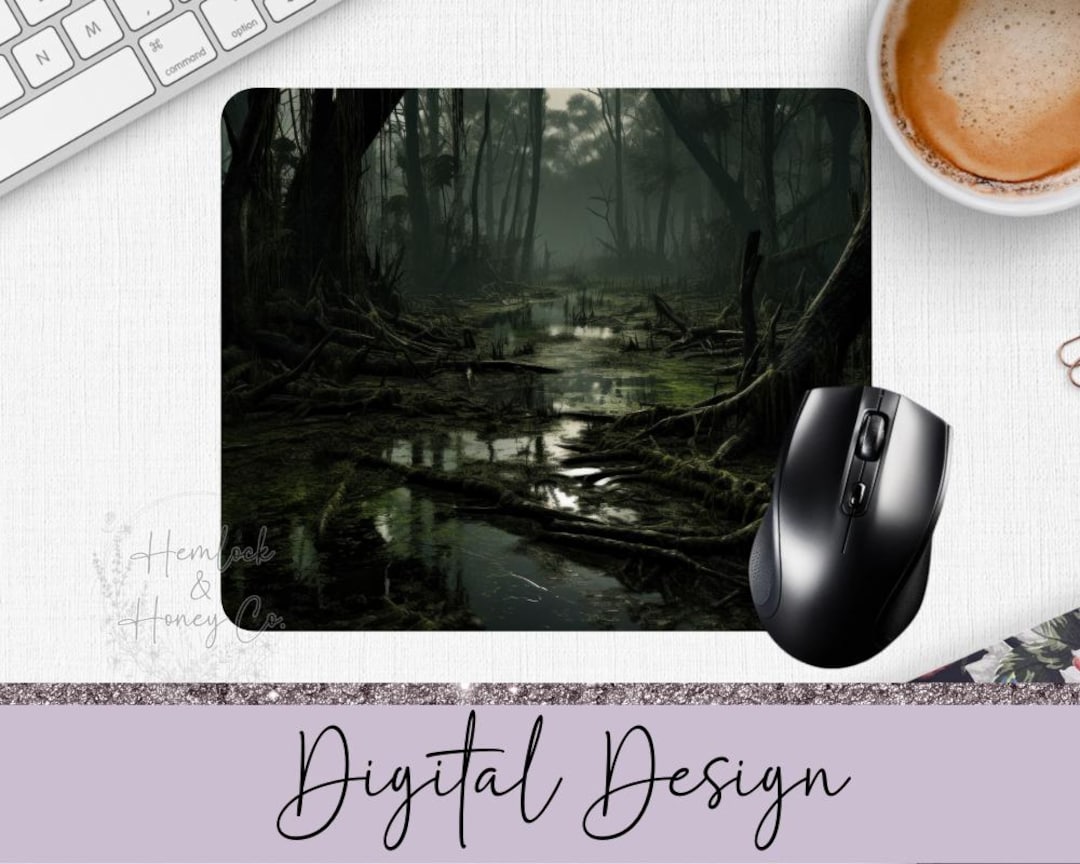 Creepy Swamp Mouse Pad Digital Design, Mouse Pad, Sublimation Design ...