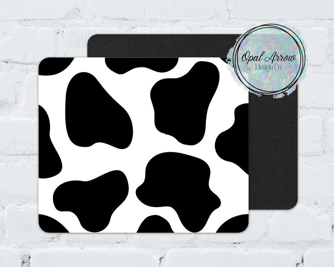 Black Cow Print Mouse Pad Digital Design, Mouse Pad, Sublimation Design ...