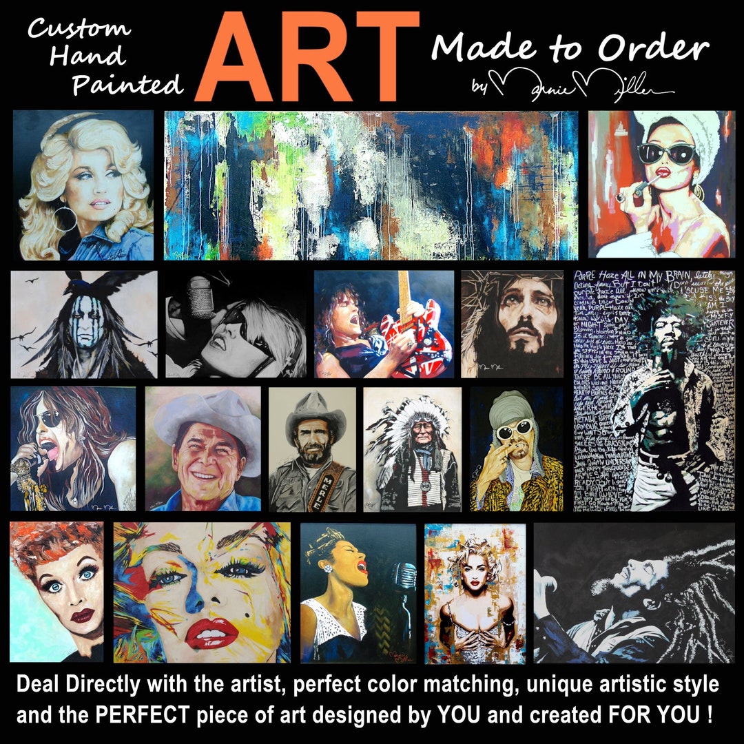 Custom Made to Order Hand Painted Commissioned Original Art Mixed ...