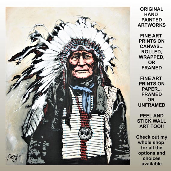 Native American Indian Chief Rare Matthew “Timeless” Welter Indian