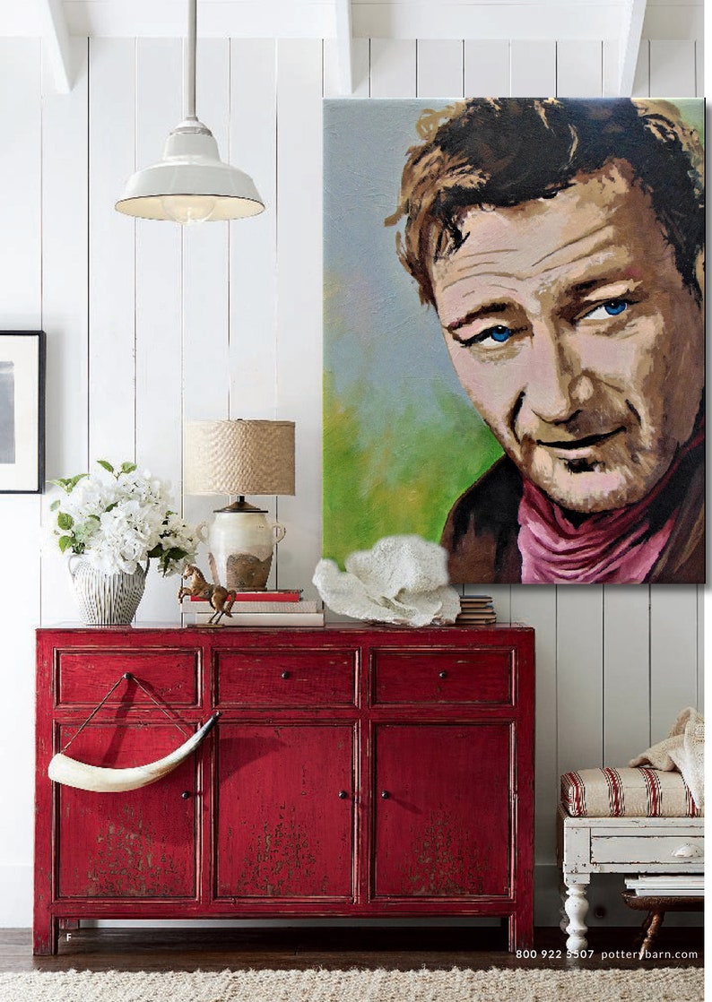 John Wayne Art Print Painting Big John the Duke Gunfighter | Etsy