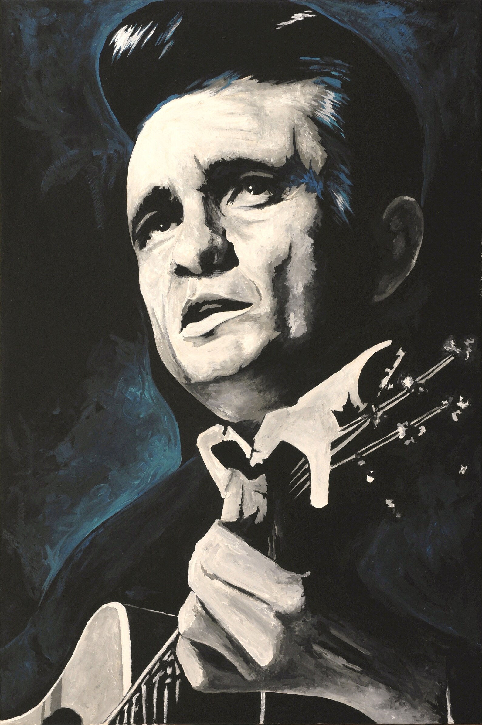 Johnny Cash Art Print by Texas Artist Marnie Miller Titled | Etsy