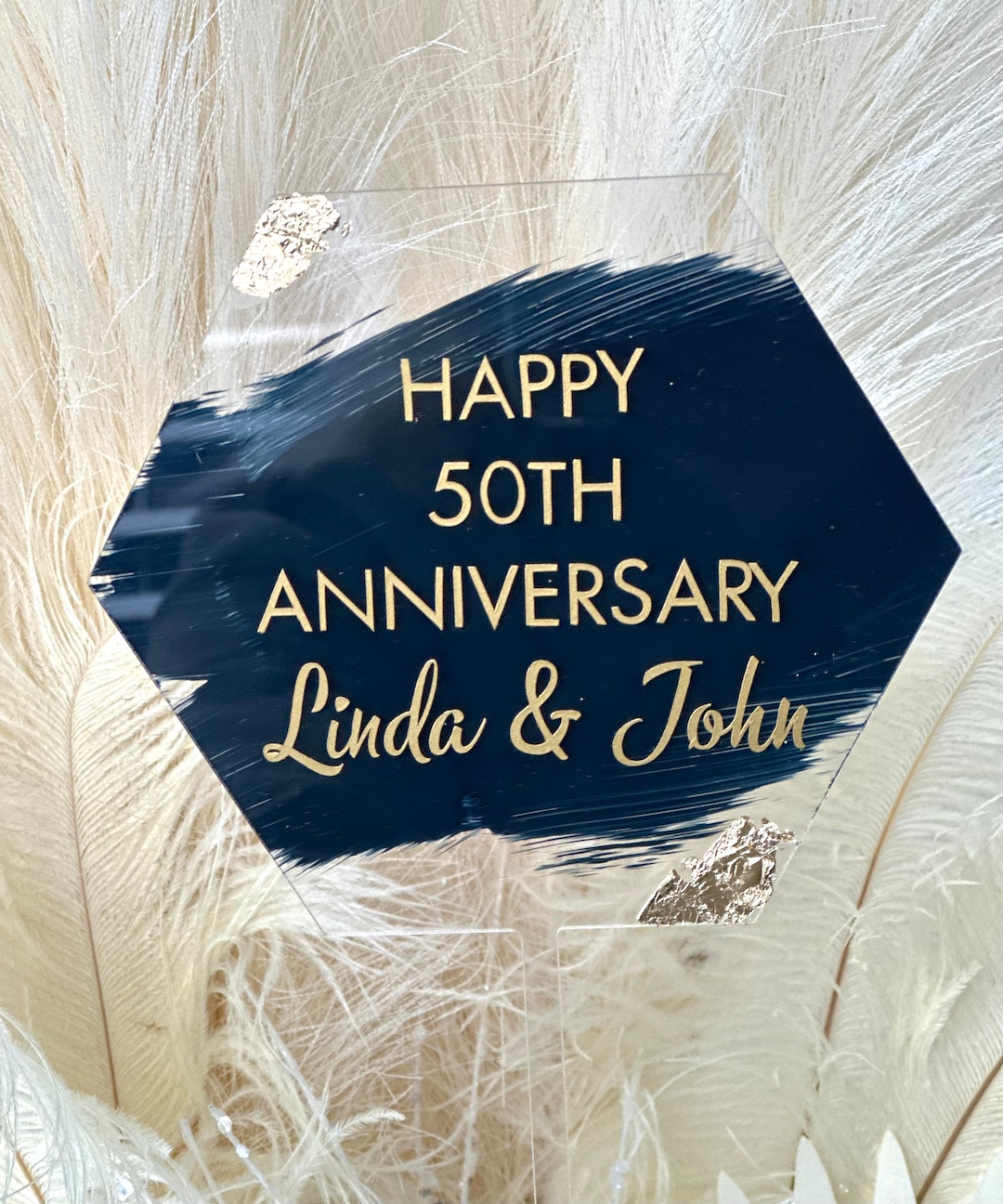 Personalized Anniversary Cake Topper, Golden Anniversary Cake Topper ... Personalized Anniversary Cake Topper, Golden Anniversary Cake Topper ...