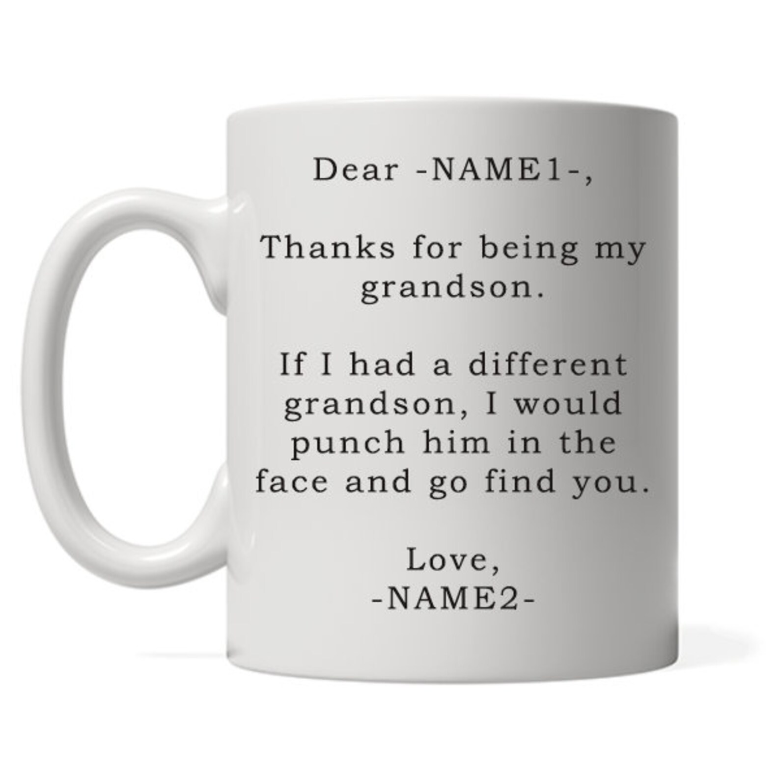 Dear Grandson Thanks for Being My Grandson Grandson Coffee - Etsy