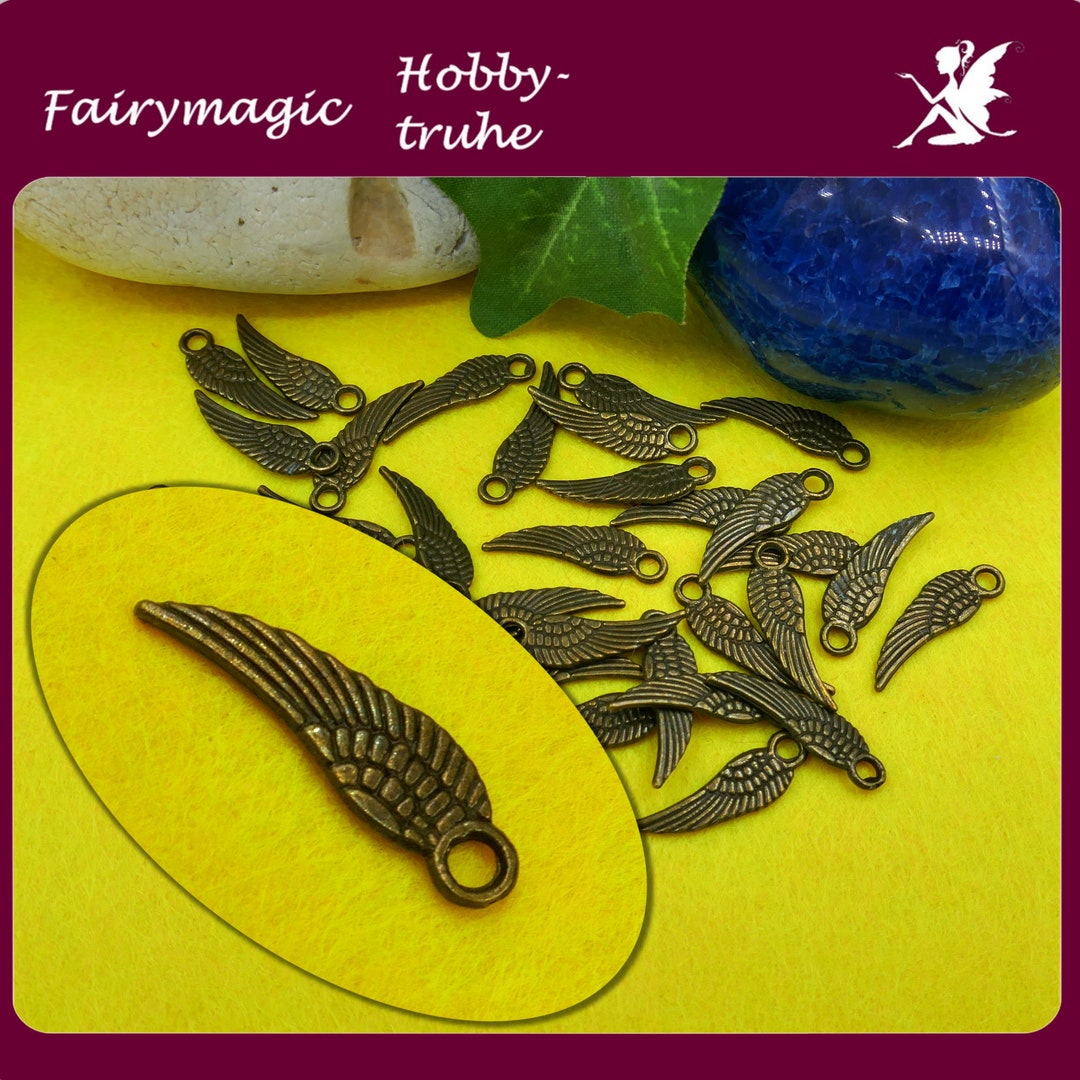 10 / 30 / 50 or 100 Mini Angel Wings Mini Pendants 17 X 5 Mm - Etsy