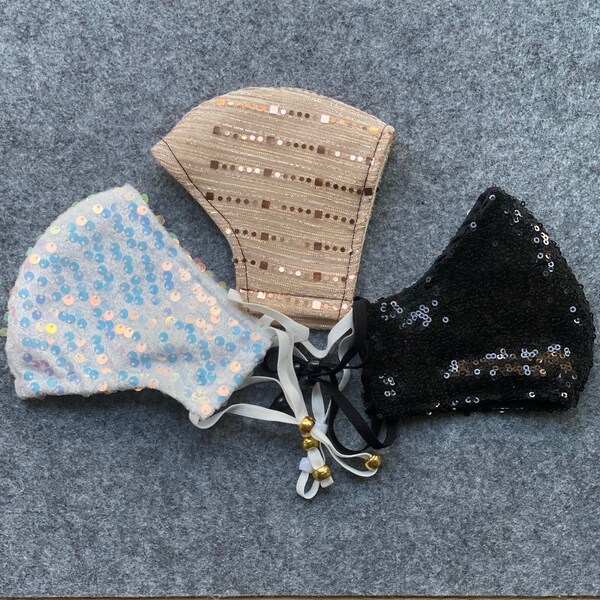 Sequin Face Mask - Etsy