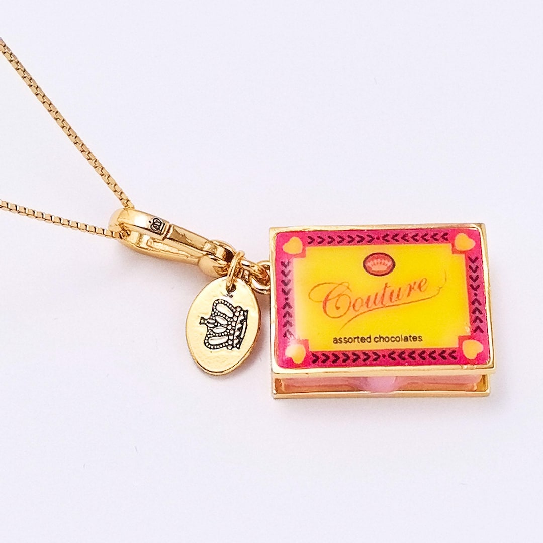 Juicy Couture Square Chocolate Box Pendant, Necklace Charm, Bag ...