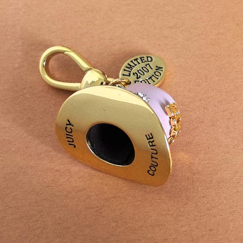 Juicy Couture Pink Top Hat Charm, Bag Charm Necklace Pendant - Etsy