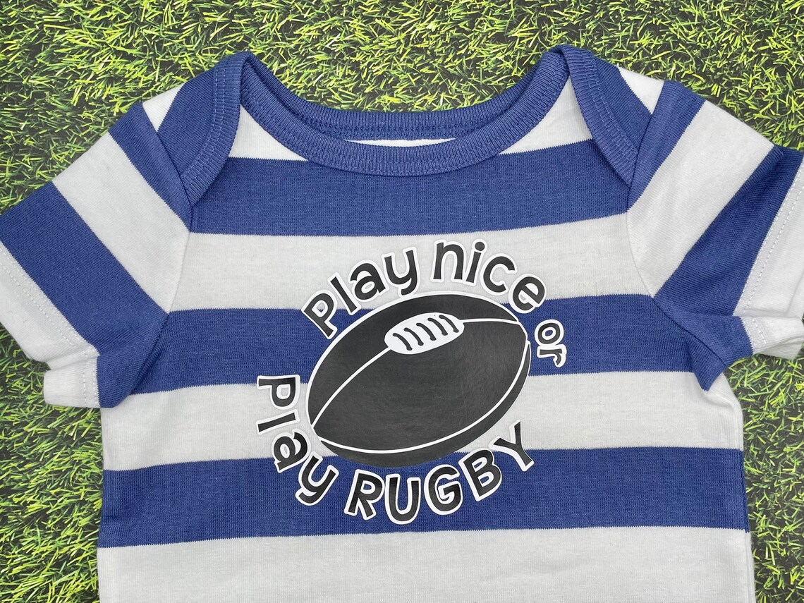 Kids Rugby Shirt Baby Rugby Bodysuit Play Nice or Play - Etsy