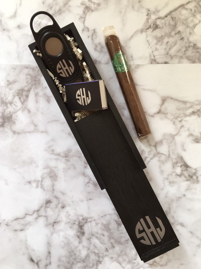 Personalized Cigar Gift Box Monogrammed Cigar Gift Box With - Etsy