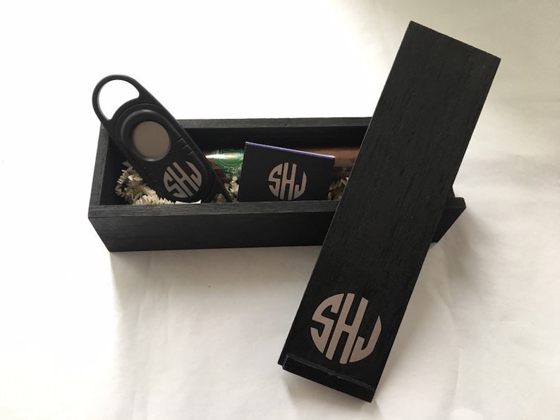 Personalized Cigar Gift Box Monogrammed Cigar Gift Box With - Etsy