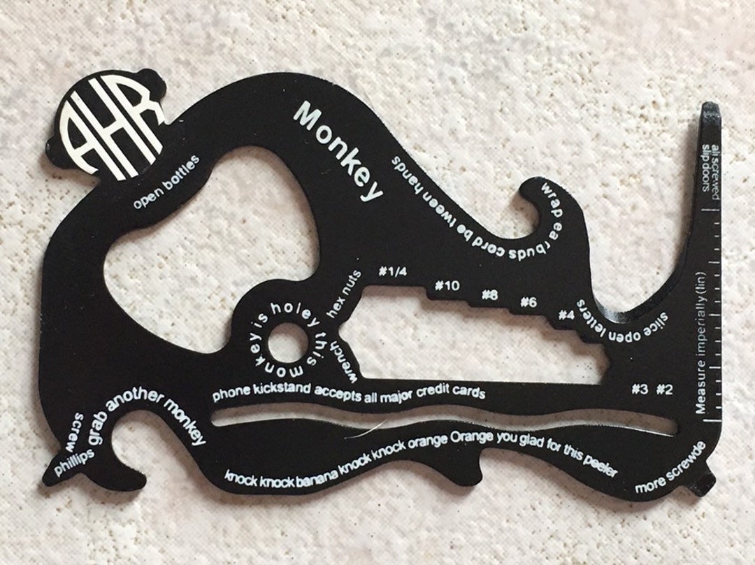 Personalized Pocket Monkey - Wallet Sized Multitool - Monogrammed ...