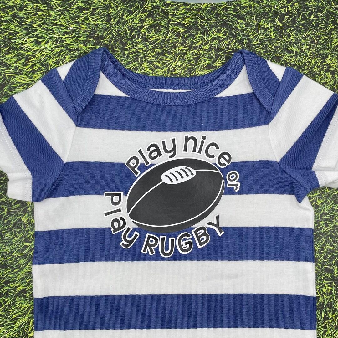 Kids Rugby Shirt - Baby Rugby Bodysuit - Play Nice or Play Rugby - Etsy