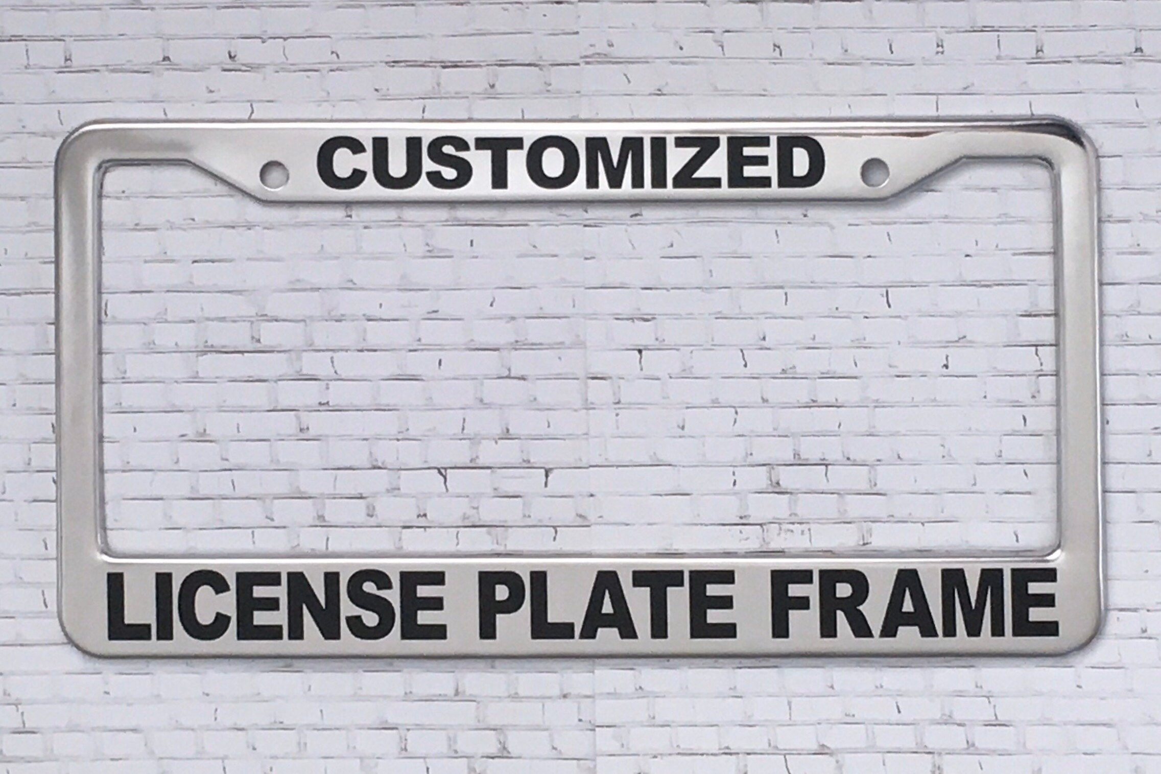 Personalized License Plate Frame - Custom Polished Stainless Steel ...