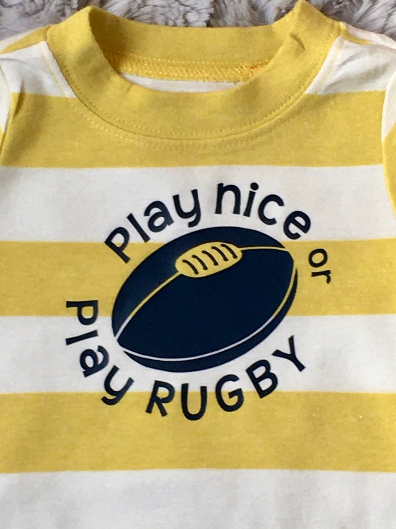 Kids Rugby Shirt Baby Rugby Bodysuit Play Nice or Play | Etsy