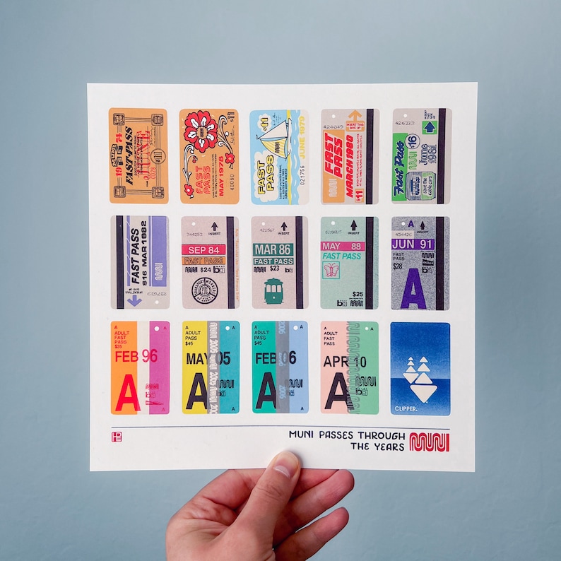 San Francisco Muni Fast Passes: Illustrated Print Celebrating Fast ...