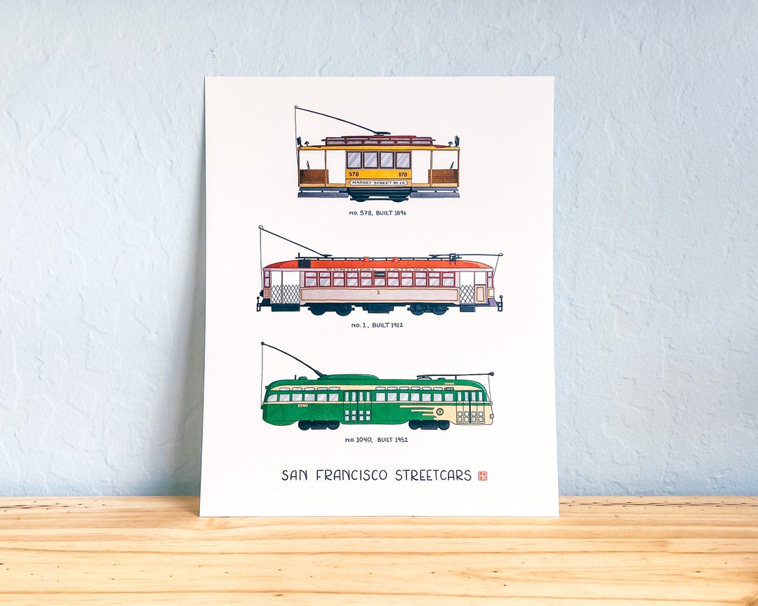 San Francisco's Iconic Muni Streetcars Through the Years: Illustrated ...