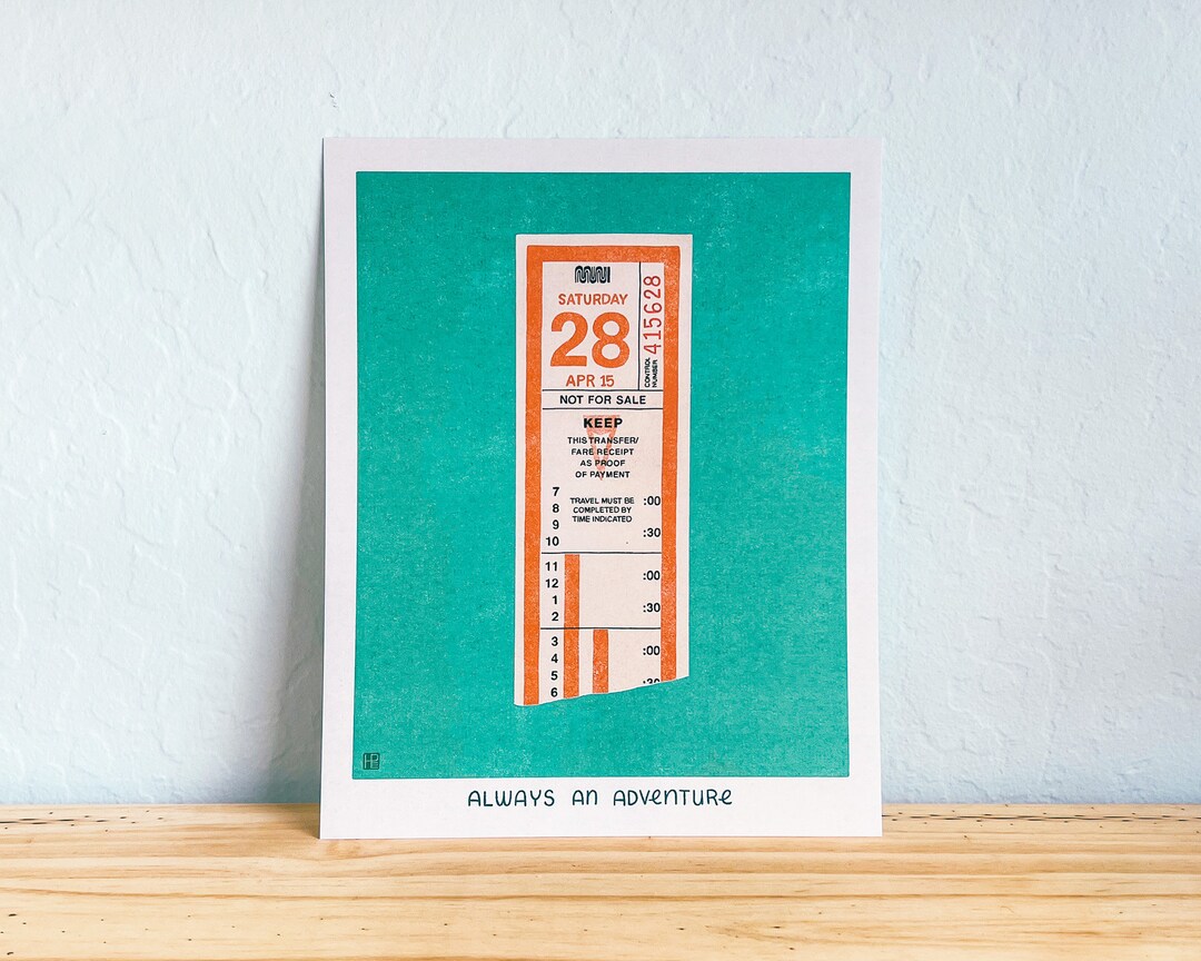 San Francisco Muni Transfer Pass: Illustrated Print - Etsy