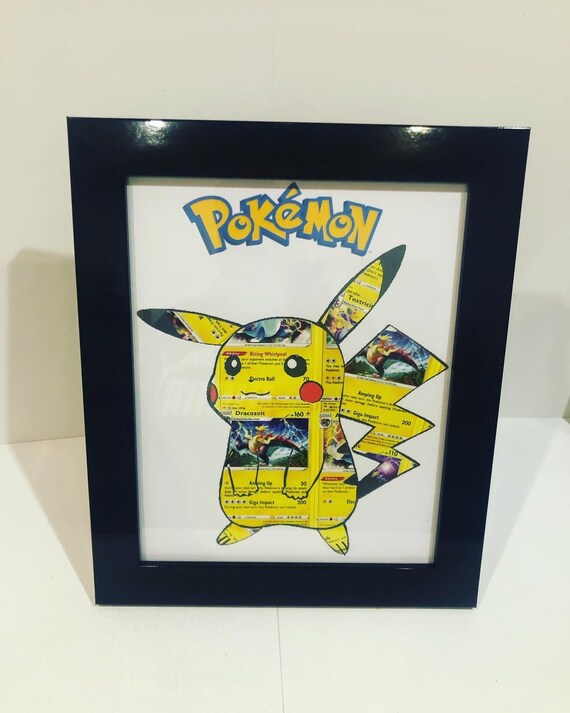 Frame Pokemon Pikachu Pokemon Card Wall Art | Etsy