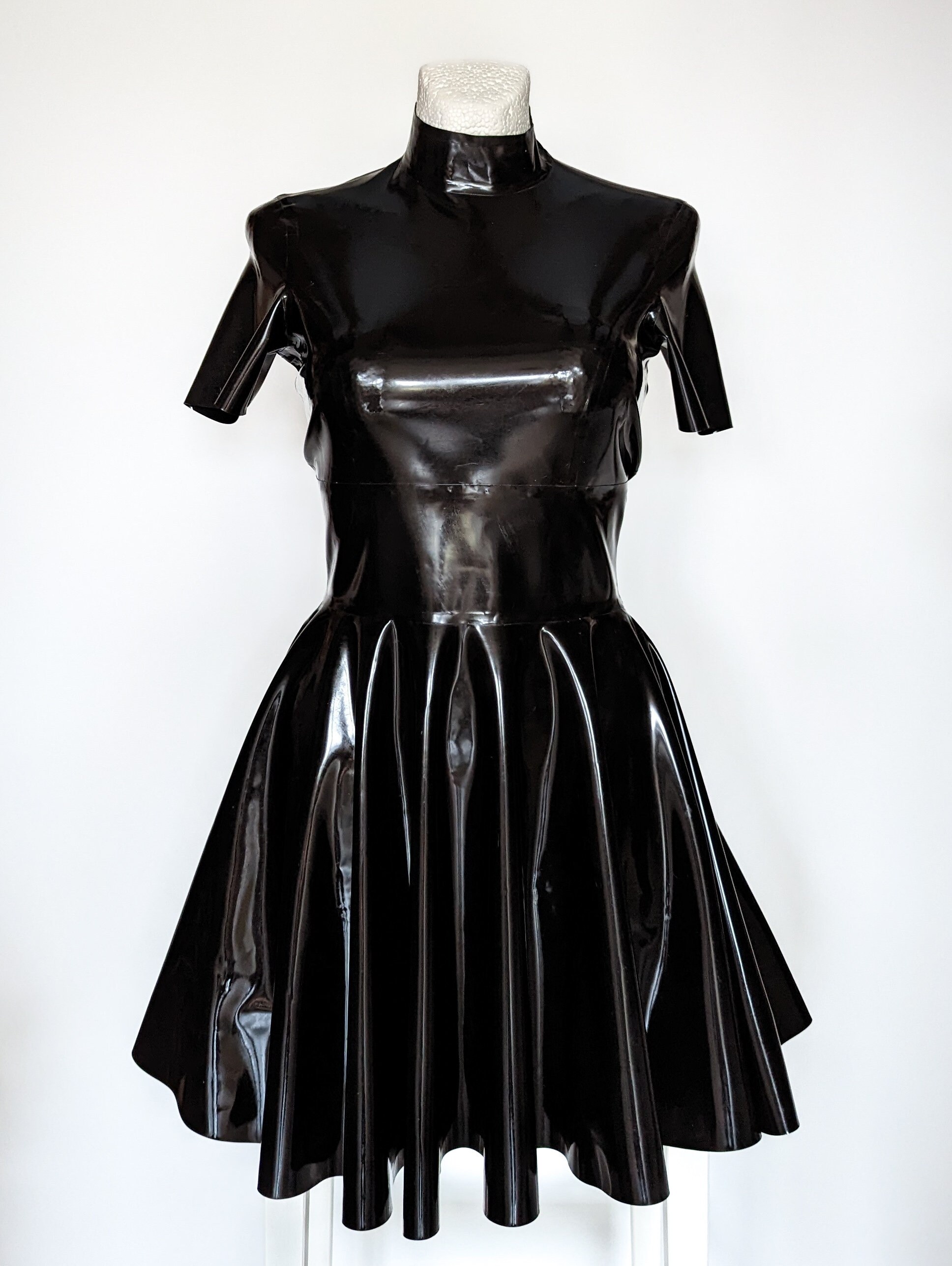 Latex Rubber Princess Skater Dress Basic Latexdress - Etsy