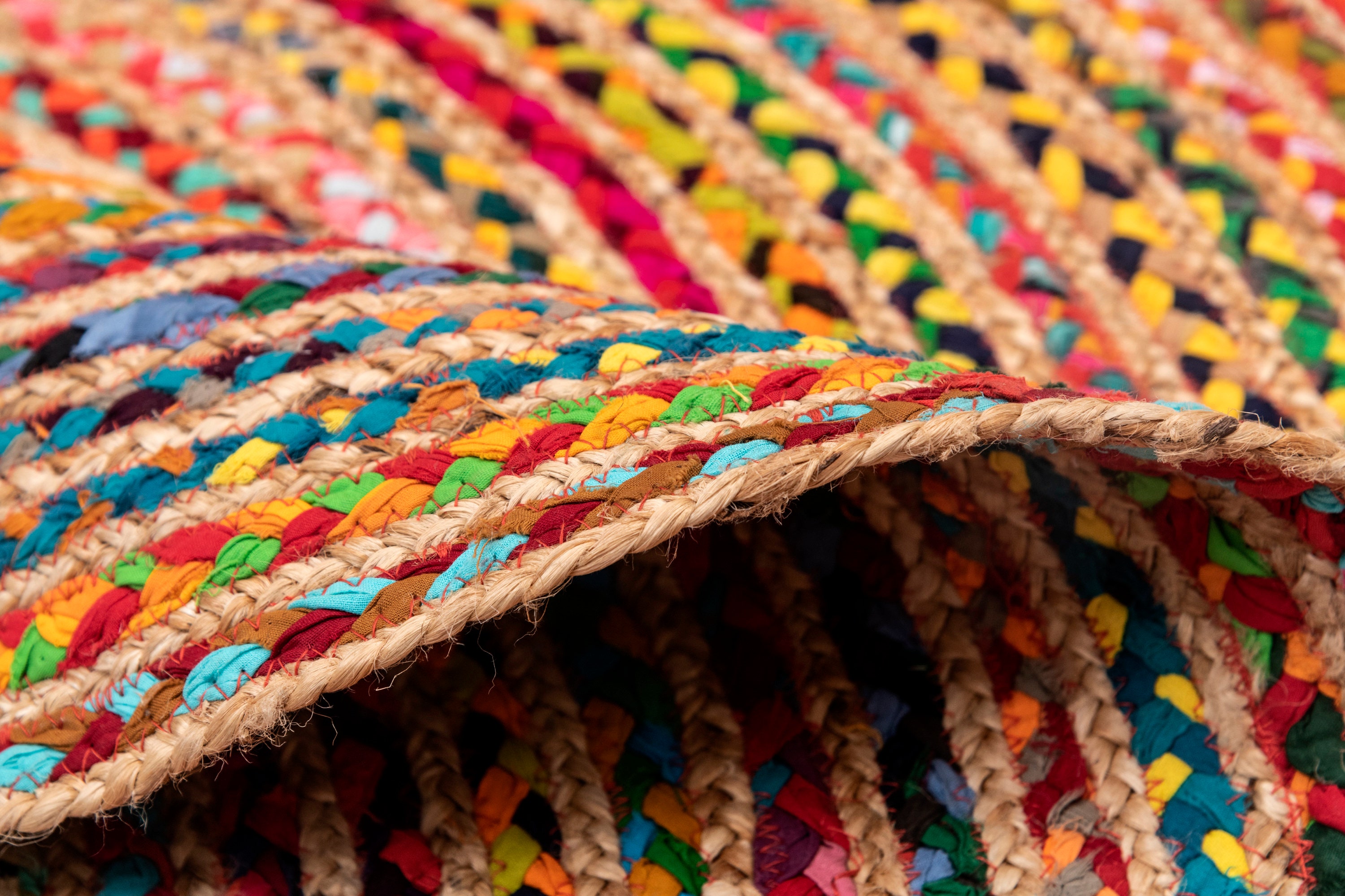 Jute Chindi Rug Cotton Chindi Braided Rug Jute Chindi - Etsy