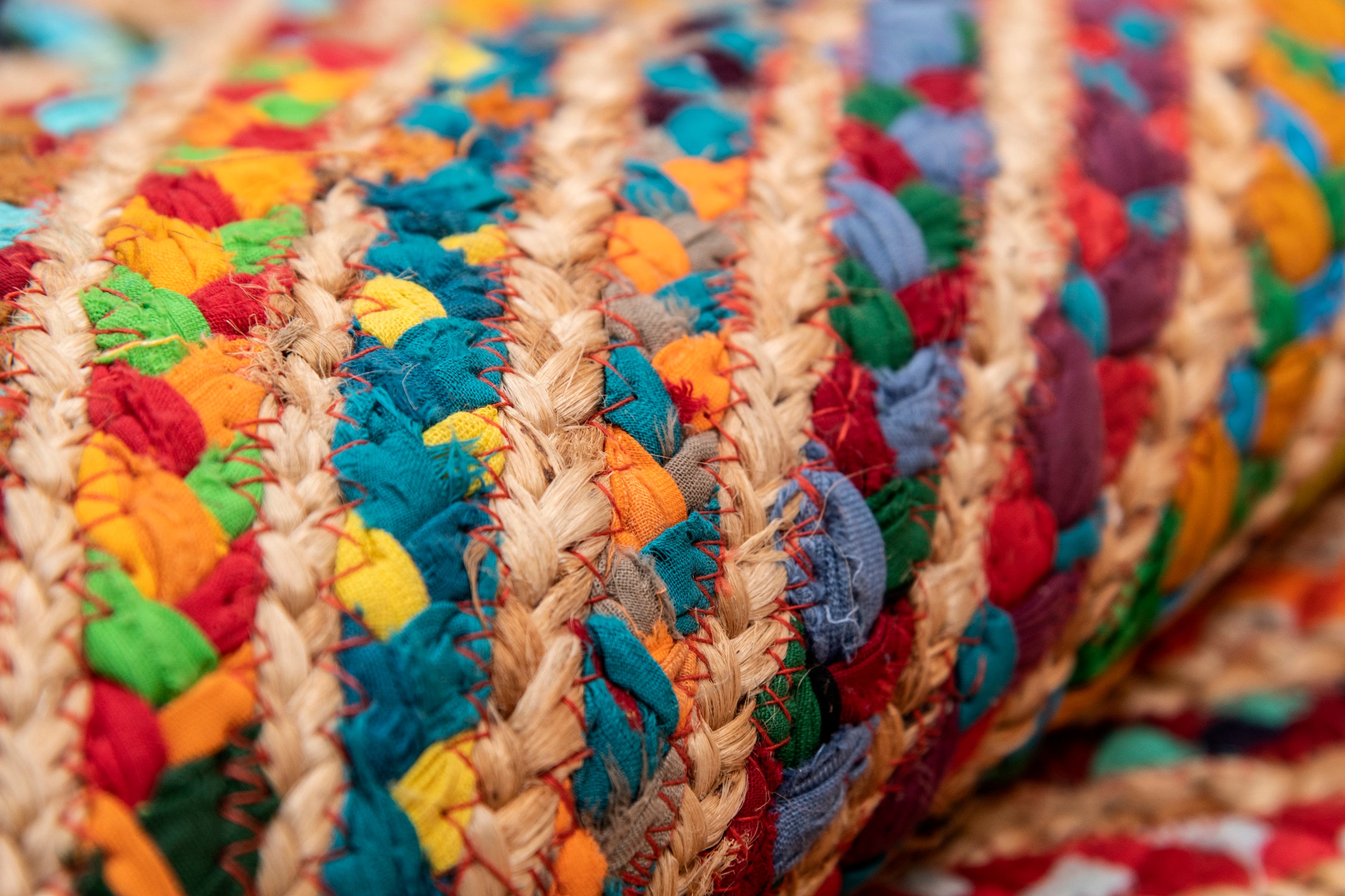 Jute Chindi Rug Cotton Chindi Braided Rug Jute Chindi - Etsy