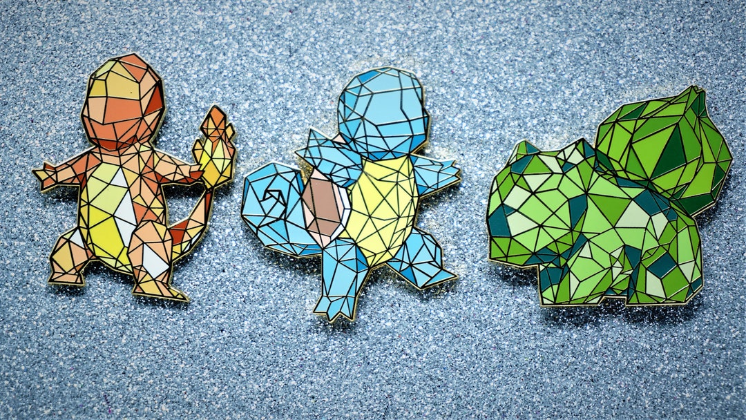Pokemon Sword Shield Geometric Gold Enamel Geometry Pin - Etsy