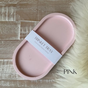 Oval Neutral Decorative Tray | Concrete | Trinket Tray | Bathroom Tray ...