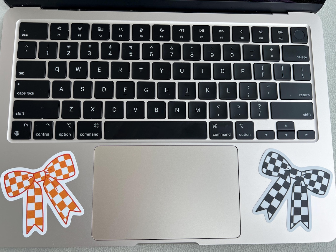 F1 Inspired Checkered Bow Vinyl Sticker | Formula 1 Fan Decal | Girly ...
