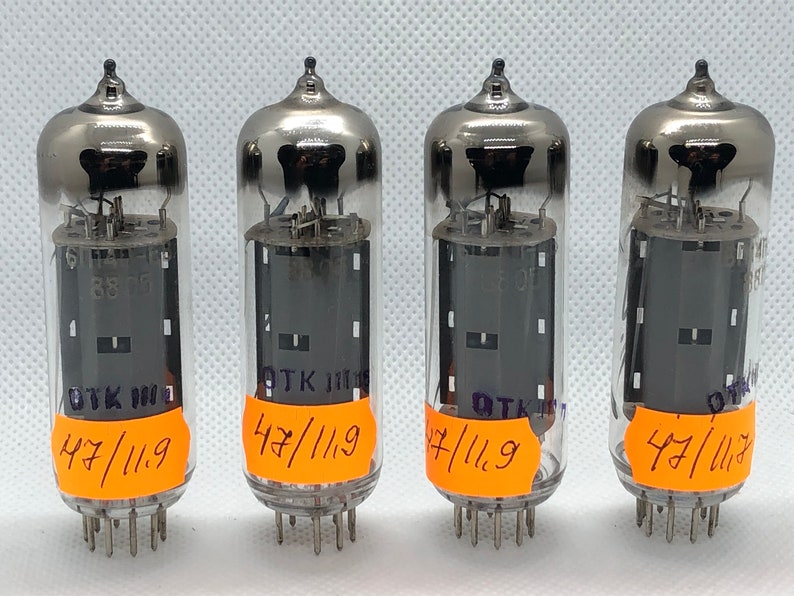 4x 6P14P-EV Output Pentode (6P14P-ER, E84L, EL84, EL84M, 6BQ5) New, Nos ...