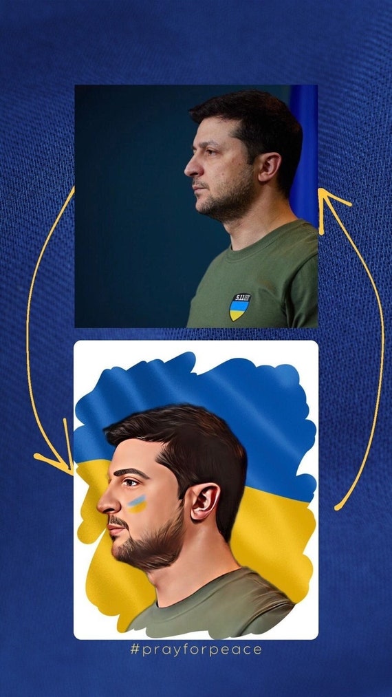 Pray for Ukraine Custom Ukraine Avatar Digital Portrait | Etsy