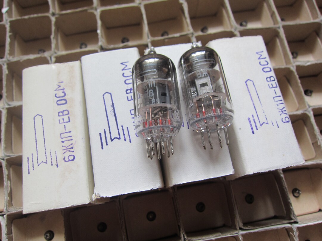 4x Rarest Vintage 6J1P-EV OSM Series Gold Grid EF95, 6AK5, 6F32 Little Dot Amp, HF Pentode new ...