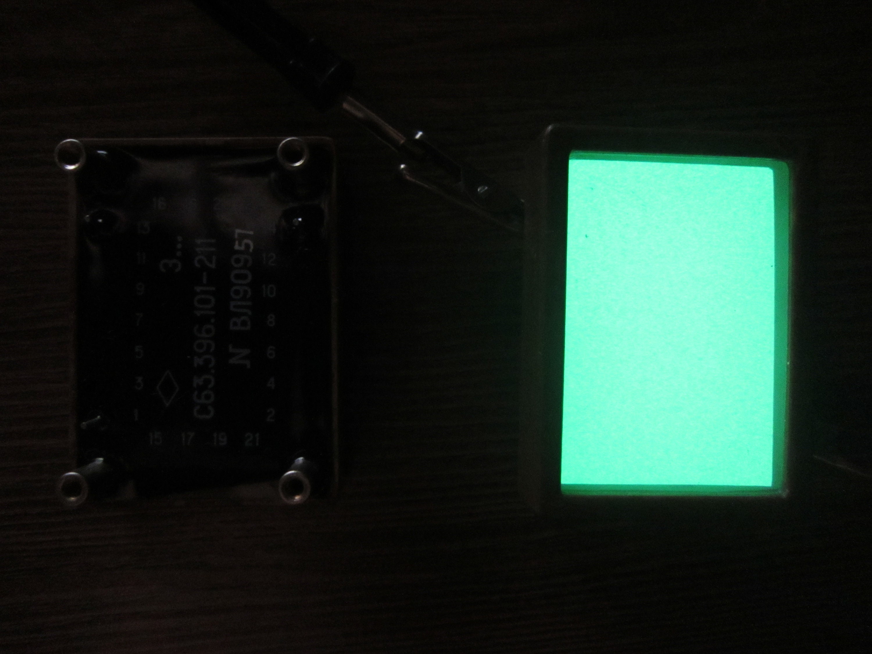 1x New Big Ussr Vintage GREEN EL Display, Electroluminescent Indicator ...