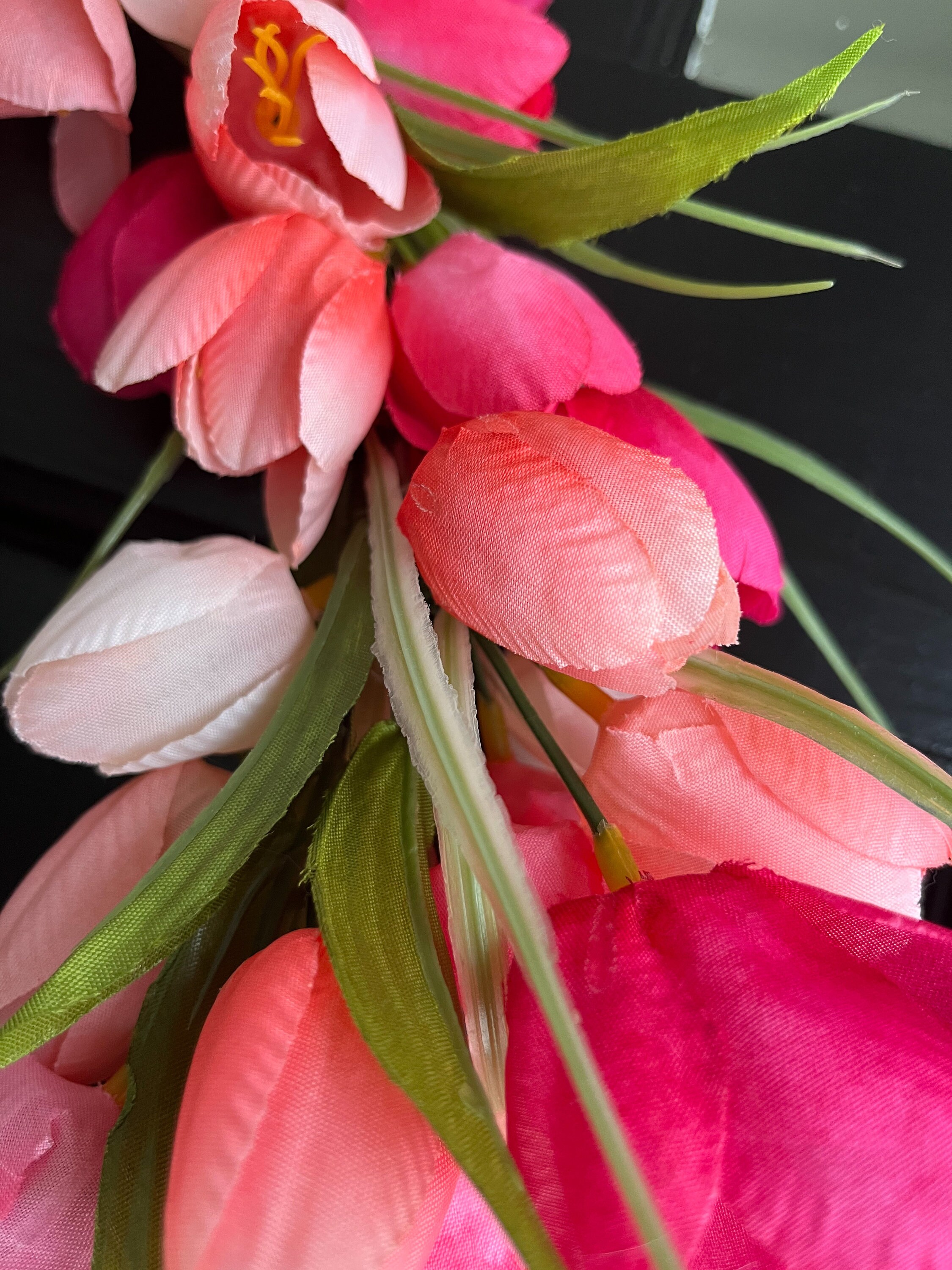 Pink Tulip Spring Embroidery Hoop Wreath Tulip and Crocus - Etsy