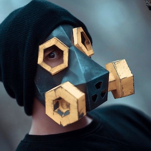 Gas Mask | DIY Paper Mask, Printable Template, Papercraft, 3D Mask ...