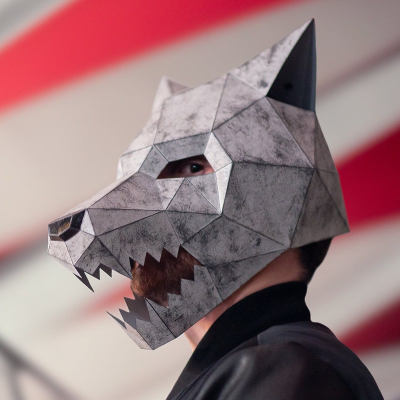 Wolf Mask Oni Mask - Etsy
