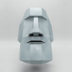Moai Mask | DIY Paper Mask, Printable Template, Papercraft, 3D Mask ...