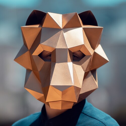 DIY Skull Mask Low Poly Paper Craft Template Printable Skull - Etsy