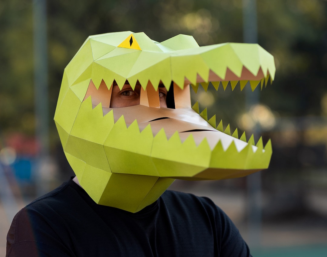 Crocodile Mask, Alligator Mask | DIY Paper Mask, Printable Template ...