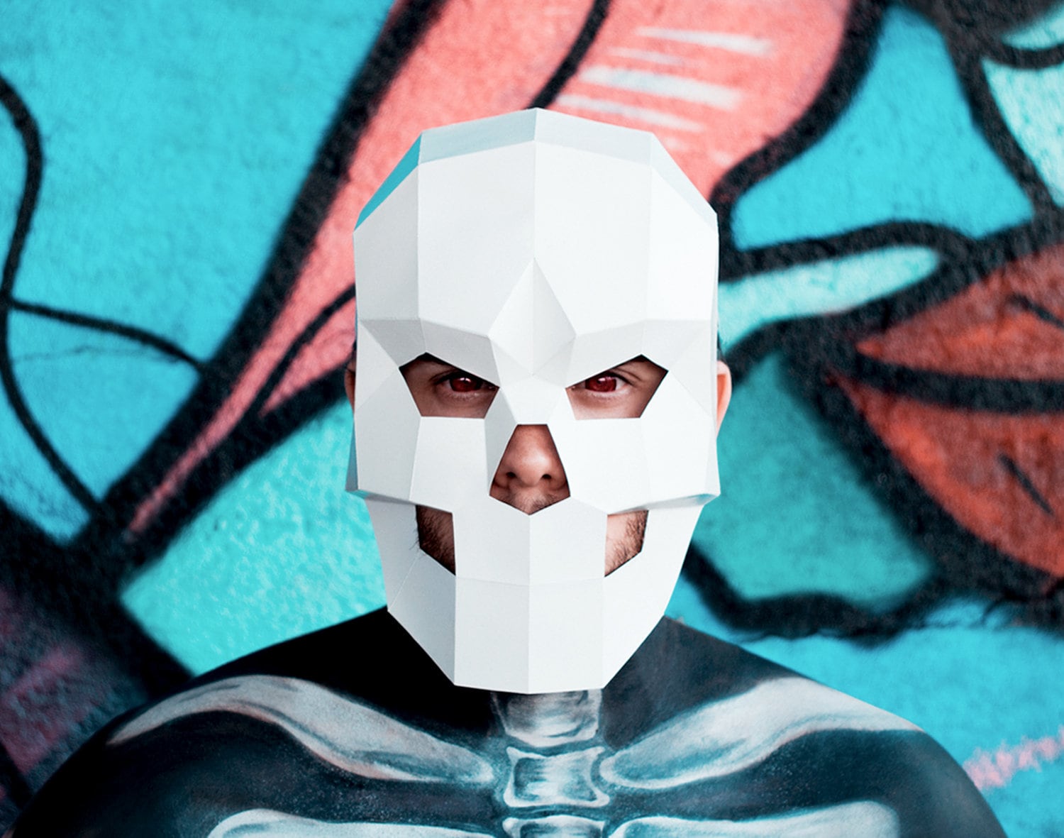 Skull Mask | DIY Paper Mask, Printable Template, Papercraft, 3D Mask ...